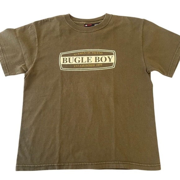 Bugle Boy | Shirts & Tops | Vintage Bugle Boy Boys Green Graphic Tshirt ...